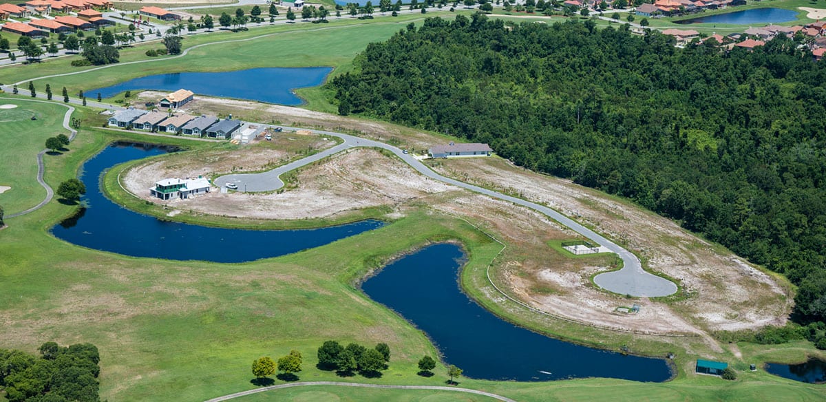 Three new luxury golf course homes under construction